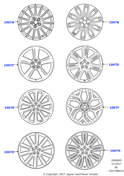 Genuine Alloy Wheel - 22" Style 9007 | Land Rover Accessories