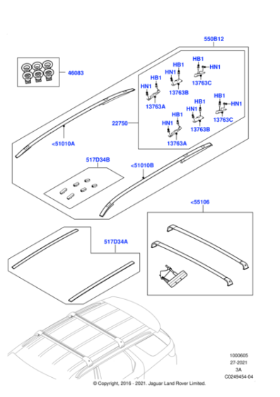 Roof Rail Ditch Finishers - Silver | Land Rover Accessories