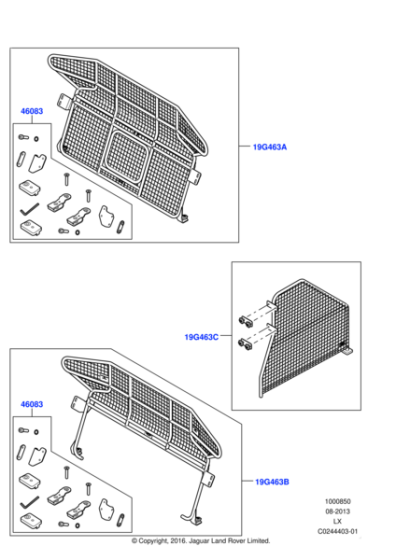 Range Rover Sport 2014 Luggage Partition - Half Height | Land Rover ...