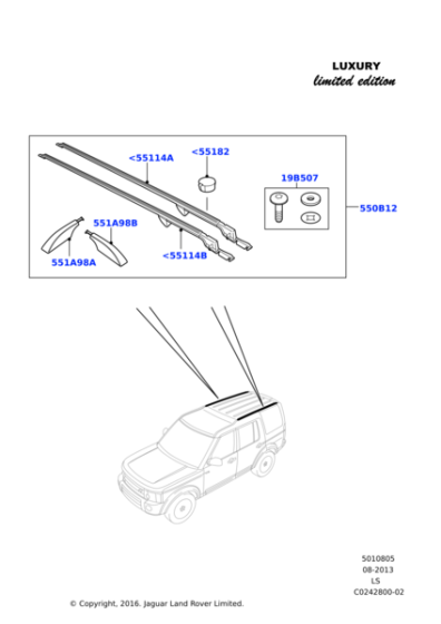 Roof Rail Kit – Bright finish, Full Length | Land Rover Accessories