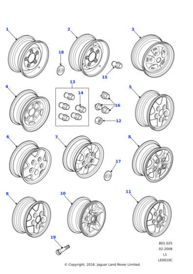 Locking Wheel Nut Kit - Steel Wheels | Land Rover Accessories